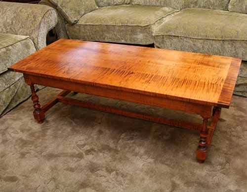 DR Dimes Tiger Maple Coffee Table