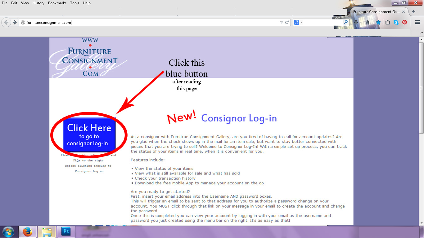 How-to: Consignor Log-in