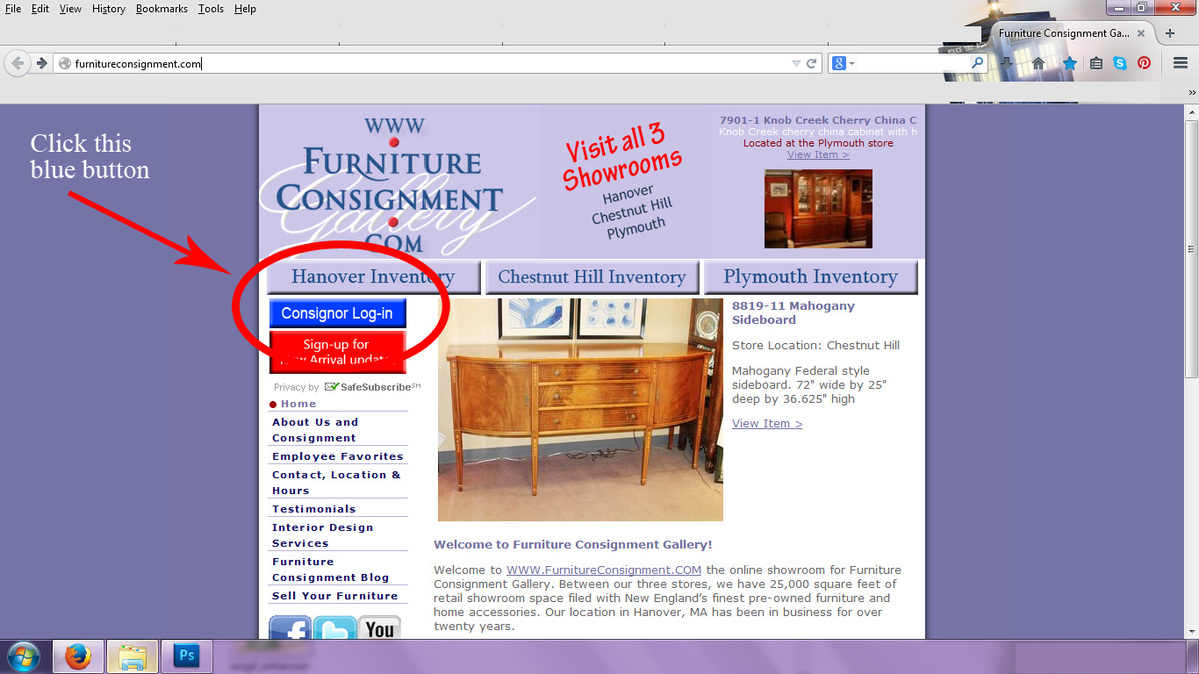 How-to: Consignor Log-in